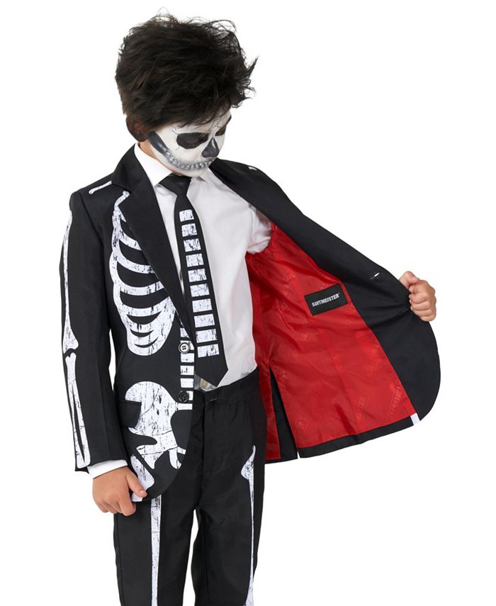 Suitmeister Big Boys Skeleton Grunge Button Closure Suit Set - Macy's