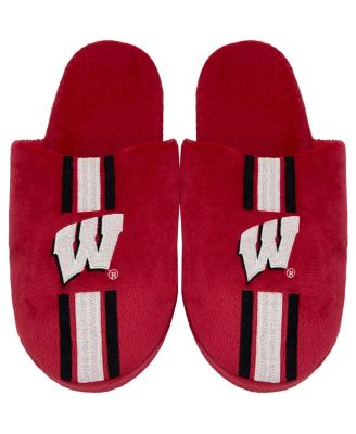 Youth Boys and Girls Wisconsin Badgers Team Stripe Slippers