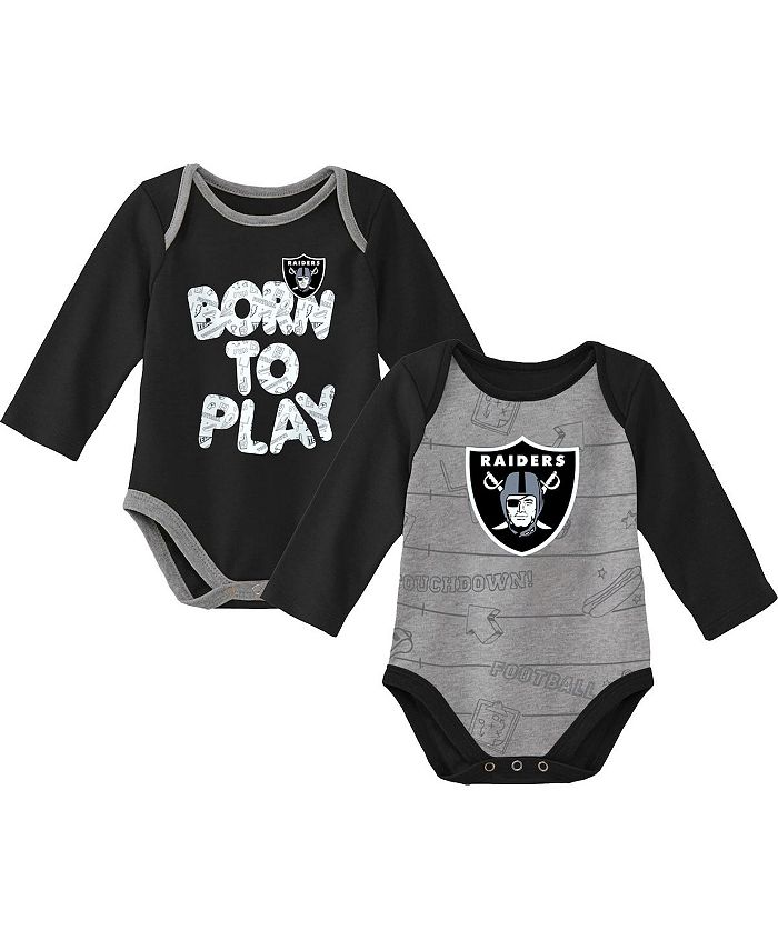 Outerstuff Newborn and Infant Boys and Girls Black, Heathered Gray Las ...