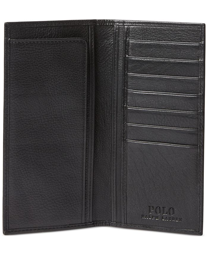 Polo Ralph Lauren Men's Pebbled Leather Narrow Wallet - Macy's