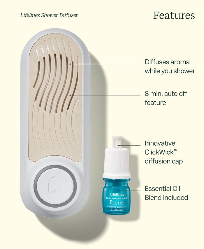 Lifelines Shower Diffuser Plus Essential Oil Blend - Macy's