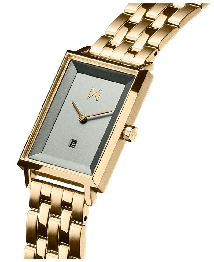 MVMT Women's Signature Square Gold-tone Stainless Steel Bracelet Watch ...