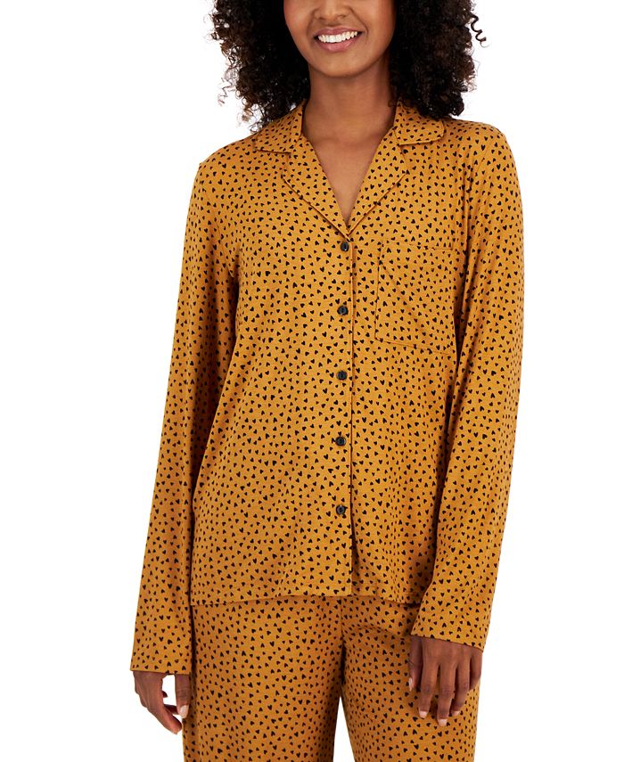 Jenni Women's Supersoft Notched-Collar Pajamas Set, Created for Macy's ...
