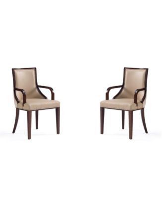 Manhattan Comfort Grand 2-Piece Beech Wood Faux Leather Upholstered ...