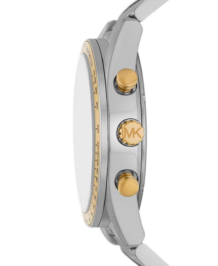 Michael Kors Men's Warren Quartz Chronograph Silver-Tone Stainless ...