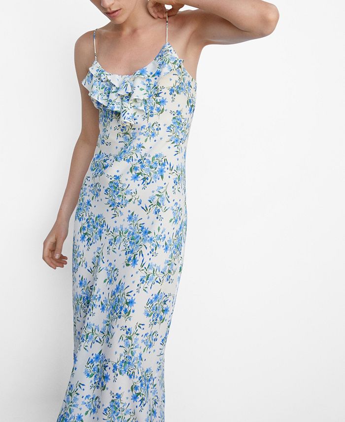 MANGO Women's Ruffled Floral Dress - Macy's