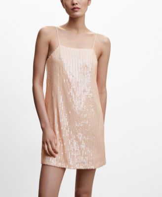 MANGO Women's Short Sequin Dress - Macy's