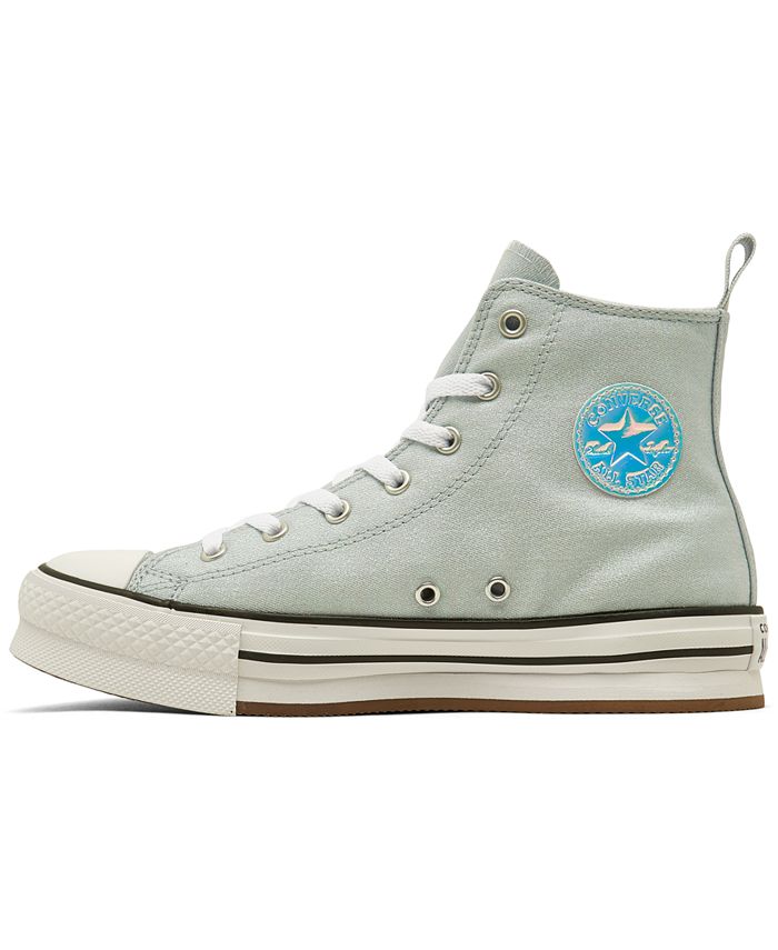 Converse Big Girls Chuck Taylor All Star EVA Lift Platform Iridescent ...
