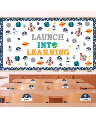 Big Dot of Happiness Outer Space Galaxy School Bulletin Board Set ...