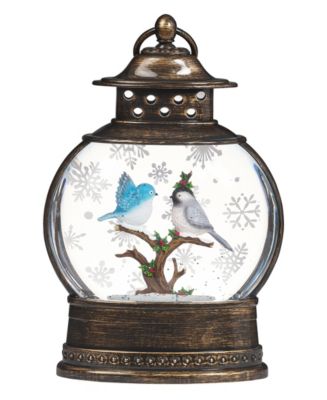 10" H Light Emitting Diode (LED) Swirl Bluebird with Holly - Macy's