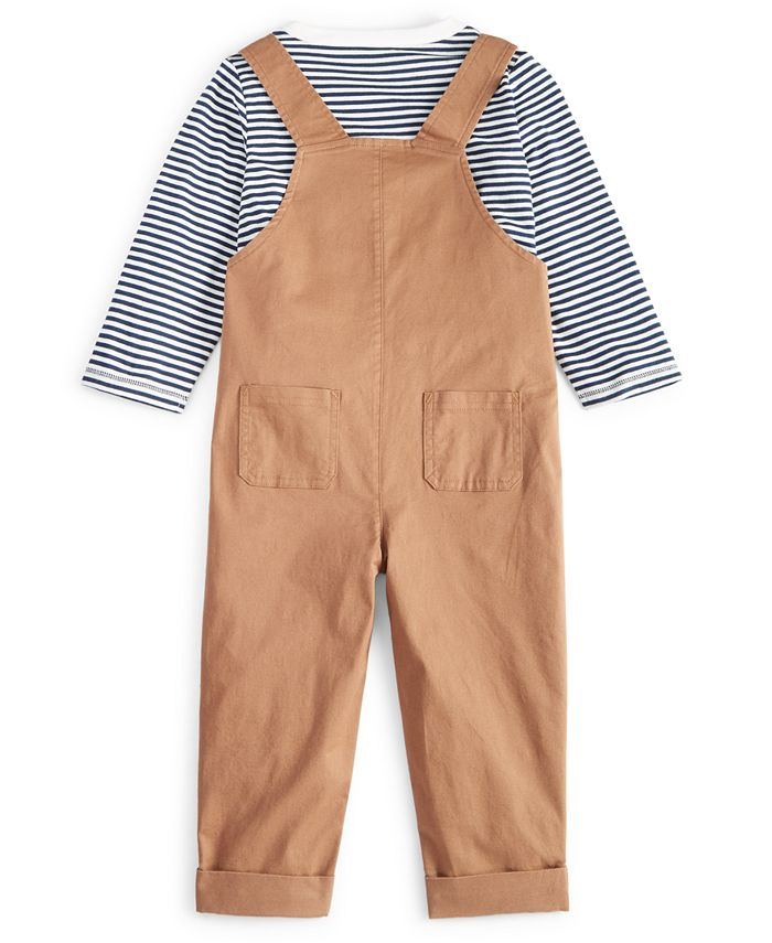 First Impressions Baby Boys Fox Overalls and T Shirt, 2 Piece Set ...