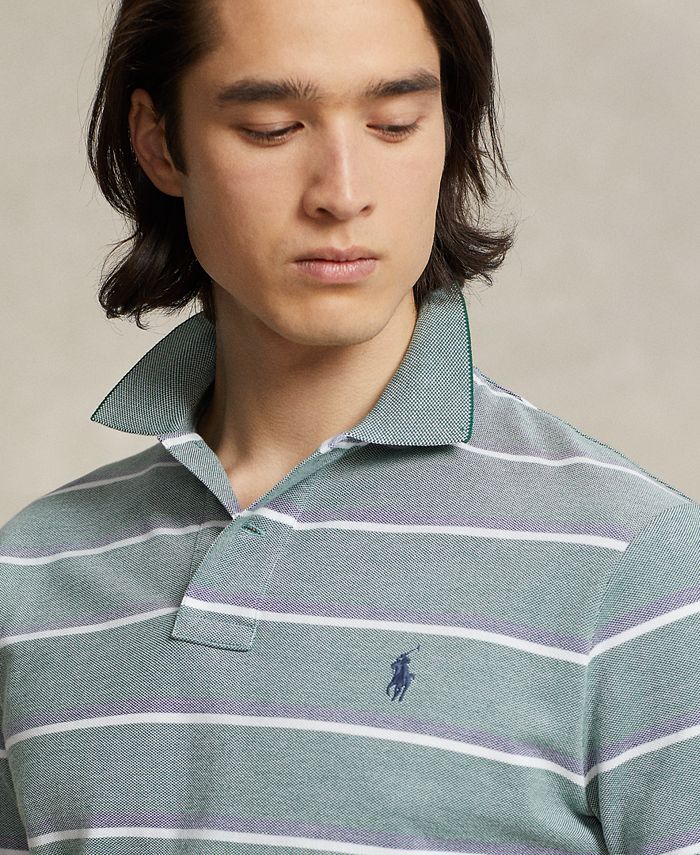 Polo Ralph Lauren Mens Cotton Classic Fit Striped Mesh Polo Shirt Macys