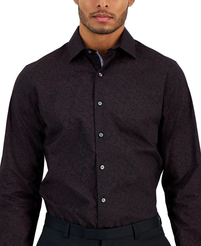 Bar III Men's Slim-Fit Dot-Print Dress Shirt, Created for Macy's - Macy's