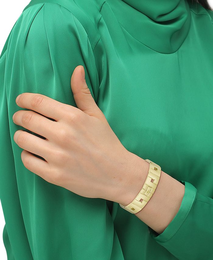 Lacoste Gold-Tone Stainless Steel Thea Chain Bracelet - Macy's