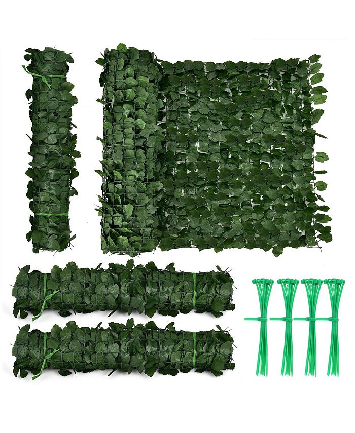 Costway 118x39in 1PC Artificial Ivy Privacy Fence Screen Artificial ...