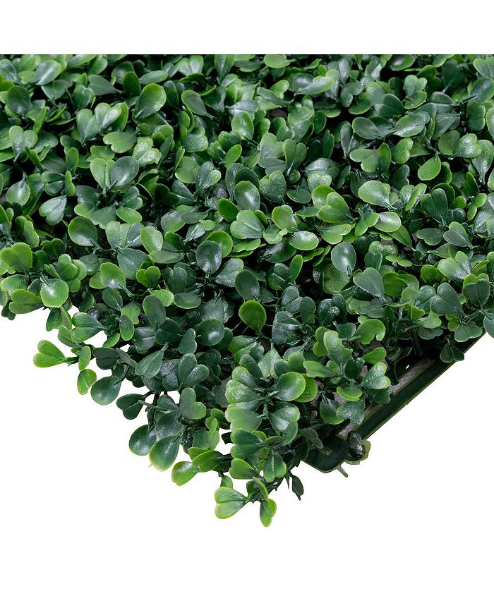Costway 12 Artificial Hedge Plant Privacy Fence Screen Topiary ...