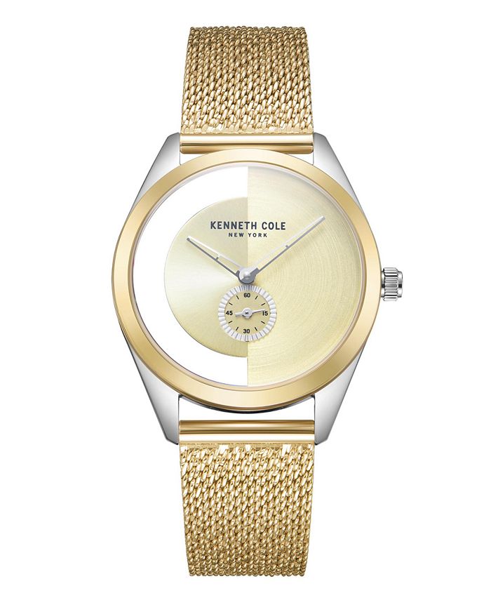 Kenneth Cole New York Women's Transparency Dial Gold-Tone Stainless ...