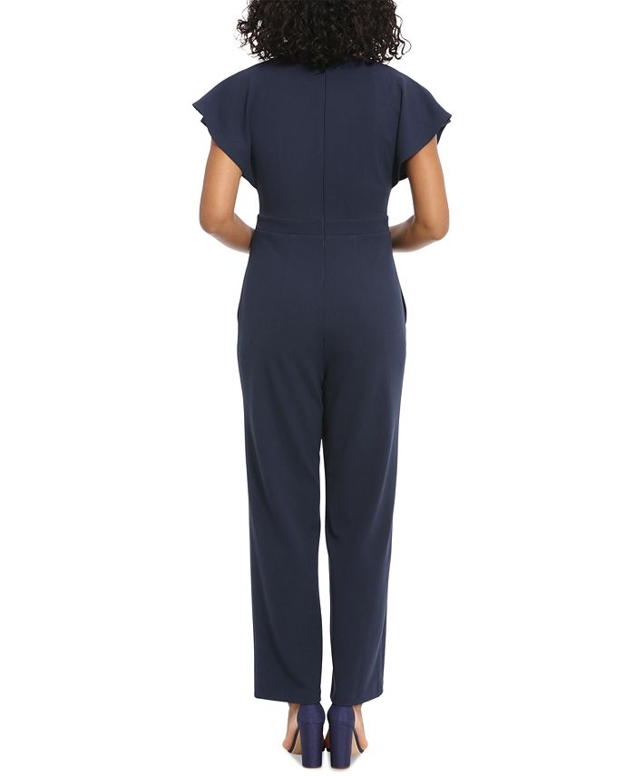 London Times Women's Batwing V-Neck Side-Pocket Jumpsuit - Macy's
