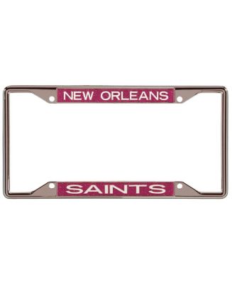 New Orleans Saints Pink Glitter License Plate Frame with White ...