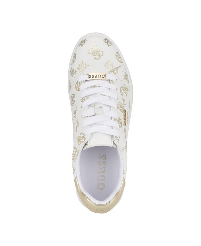 GUESS Women's Renzy Easy Lace Up Sneakers with Logo Details - Macy's