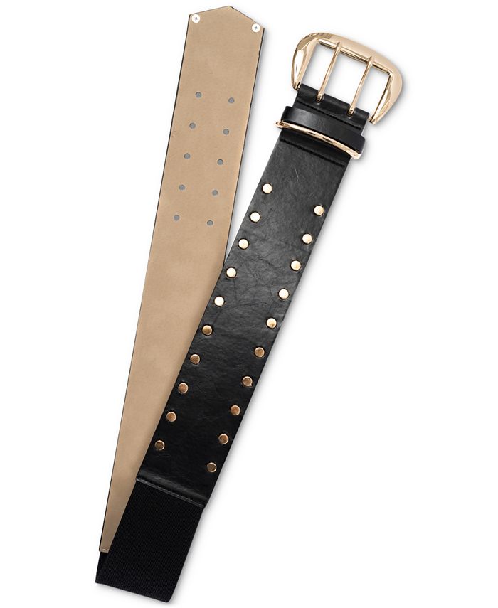 I.N.C. International Concepts Women's Wide Studded Stretch Belt ...