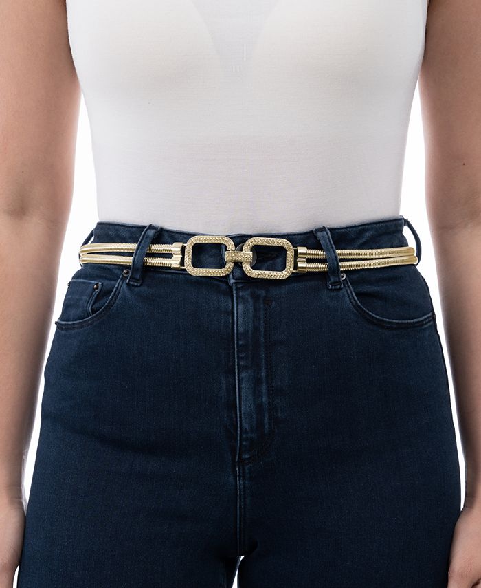 I.N.C. International Concepts Women's Stretch Rhinestone Belt, Created ...