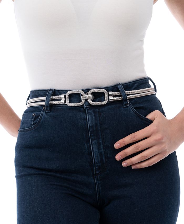 I.N.C. International Concepts Women's Stretch Rhinestone Belt, Created ...