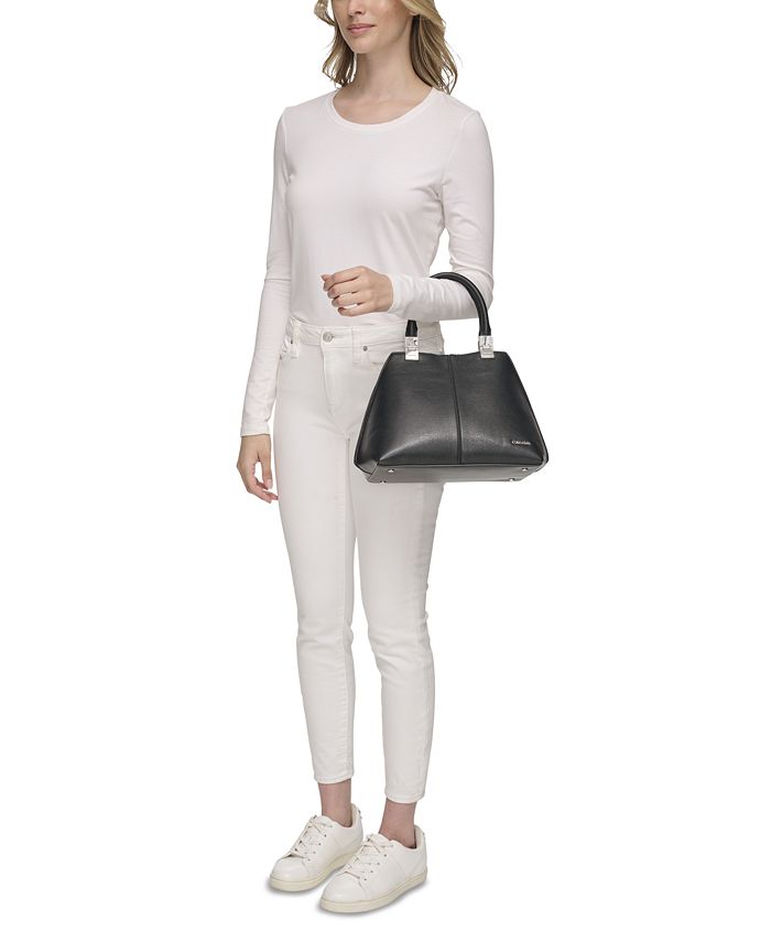 Calvin Klein Granite Convertible Satchel With Magnetic Snap Macys