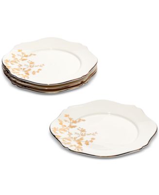 Charter Club Gilded Salad Plates, Set of 4, Created for Macy's - Macy's
