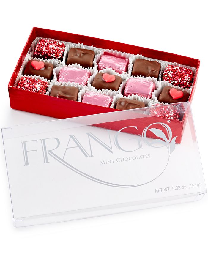 Frango Chocolates Valentine's Day Decorated Milk Mint 15 Piece Box of ...