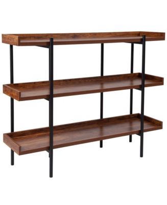 MERRICK LANE 1 Pc, 35"H Metal Frame Raised Border 3-Tier Industrial ...