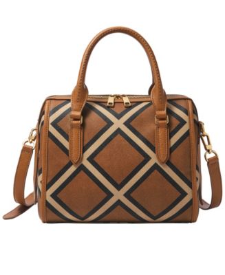 Fossil Williamson Coated Fabric Satchel - Macy's