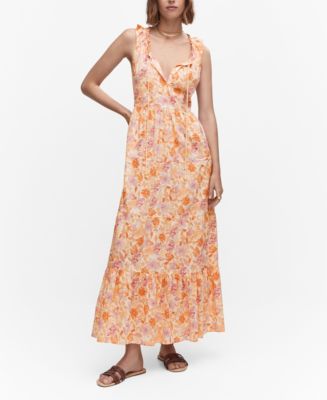 MANGO Women's Cord Floral Dress - Macy's