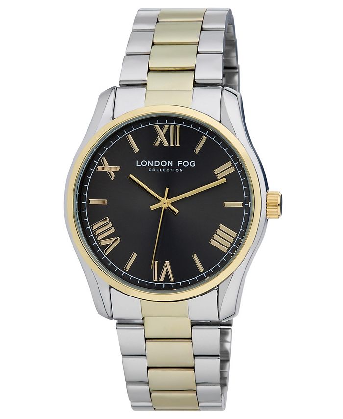London Fog Women's Quartz Glasgow Two-Tone Gold-Tone Alloy Watch 40mm ...