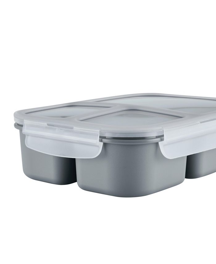 Lock n Lock On The Go Meals Three Compartment Divided Lunch Container ...
