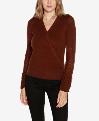 Belldini Black Label Women's V-neck Surplice Sweater - Macy's