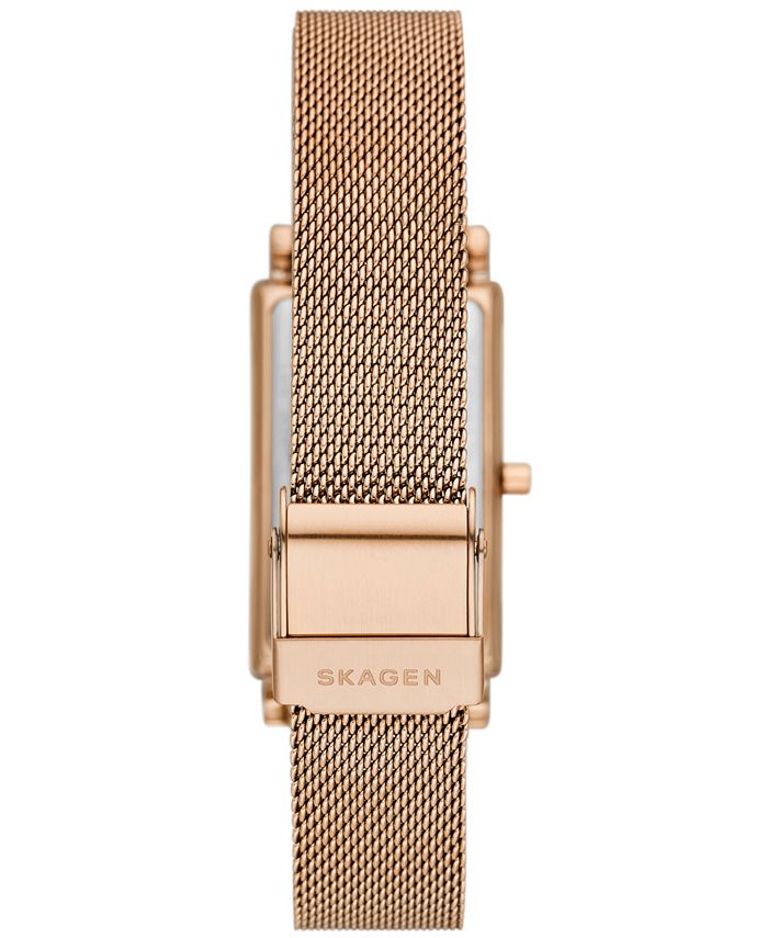 Skagen Women's Hagen Quartz Three Hand Rose Gold-Tone Stainless Steel ...