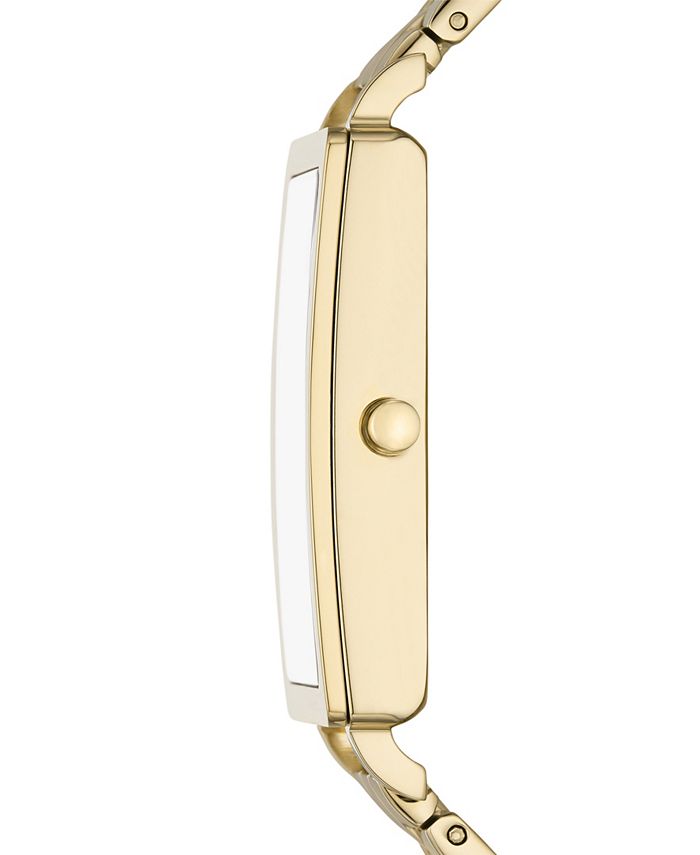 Skagen Women's Hagen Quartz Three Hand Gold-Tone Stainless Steel Watch ...