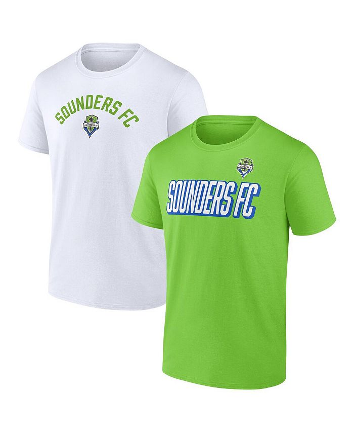 Fanatics Men's Green, White Seattle Sounders FC Two-Pack Player T-shirt ...