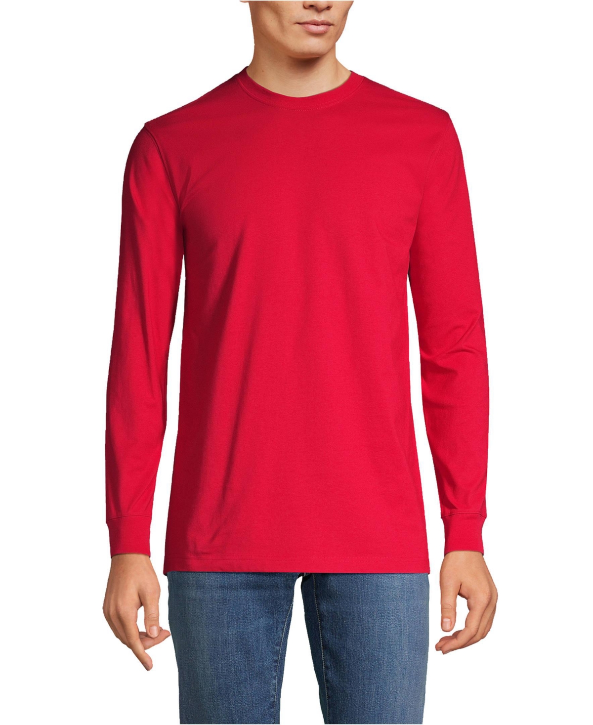 Click here for Lands End Mens Super-t Long Sleeve T-Shirt - Rich... prices