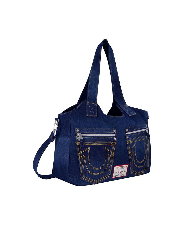 True Religion Women's Horseshoe Stitch Denim Satchel - Macy's