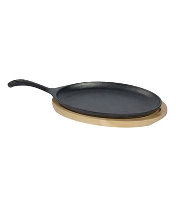 Basic Essentials 2 Piece Cast Iron Oval Fajita Plate - Macy's