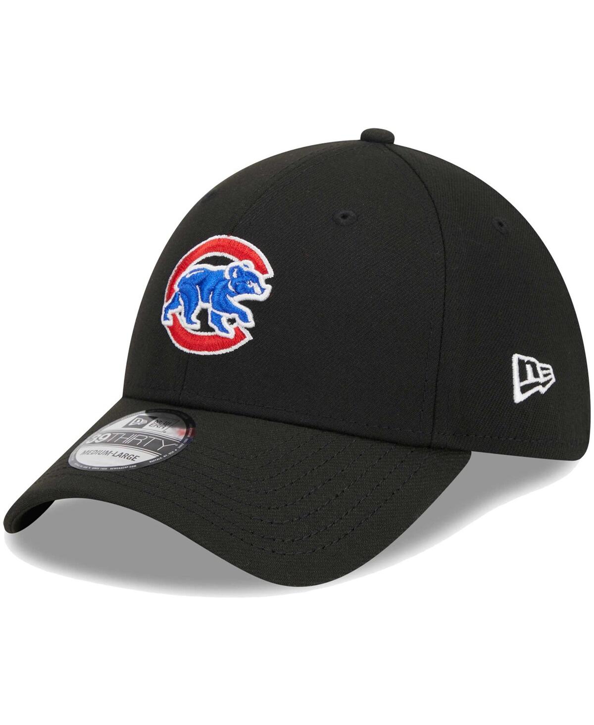 Click here for Mens New Era Black Chicago Cubs Logo 39THIRTY Flex... prices