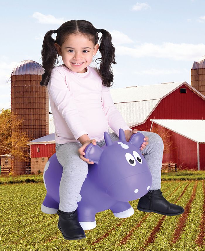 Farm Hoppers Cow Ride-On Toddler Inflatable Bounce Toy - Macy's