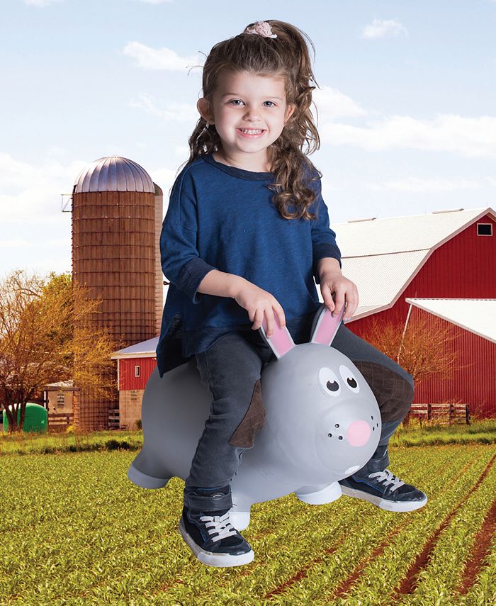 Farm Hoppers Bunny Ride-On Toddler Inflatable Bounce Toy - Macy's