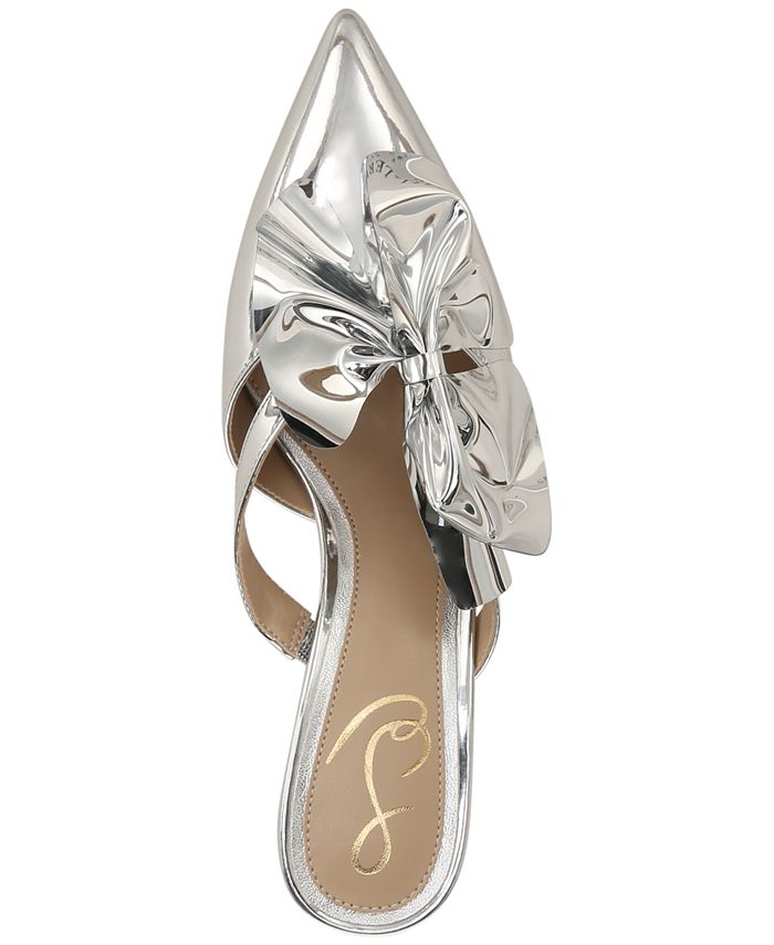 Sam Edelman Women's Veranda Bow Pointed-Toe Evening Mules - Macy's