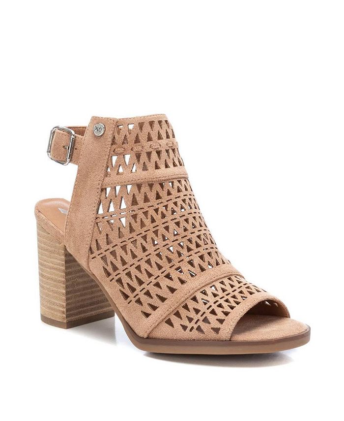 XTI Women's Suede Block Heel Sandals By XTI - Macy's