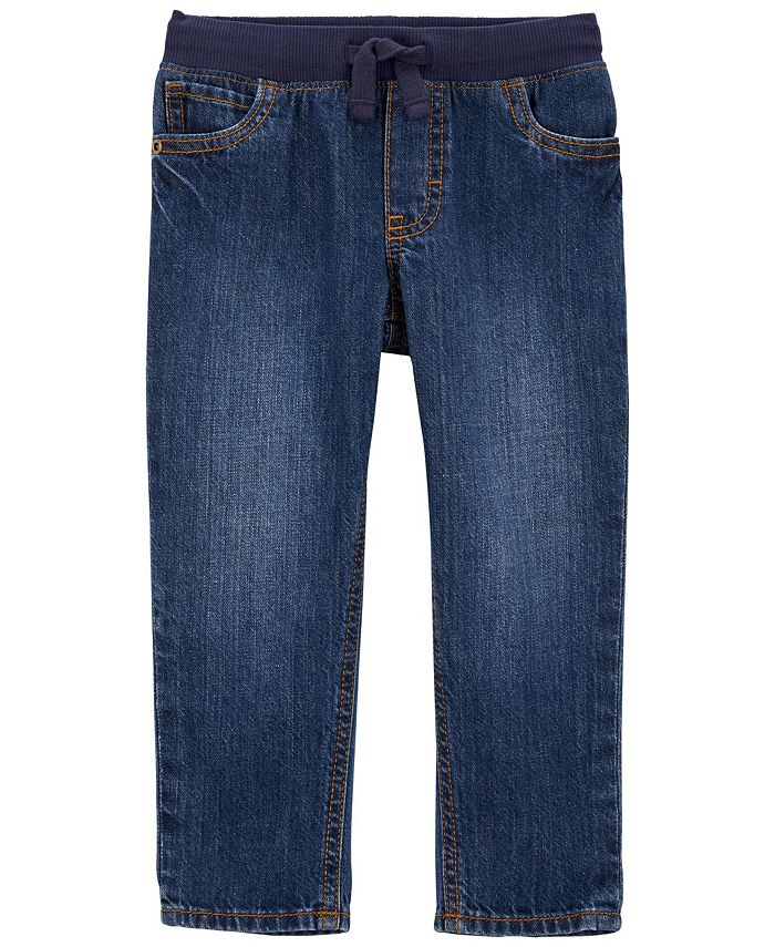 Carter's Toddler Boys Easy Pull On Knit Denim Pants - Macy's