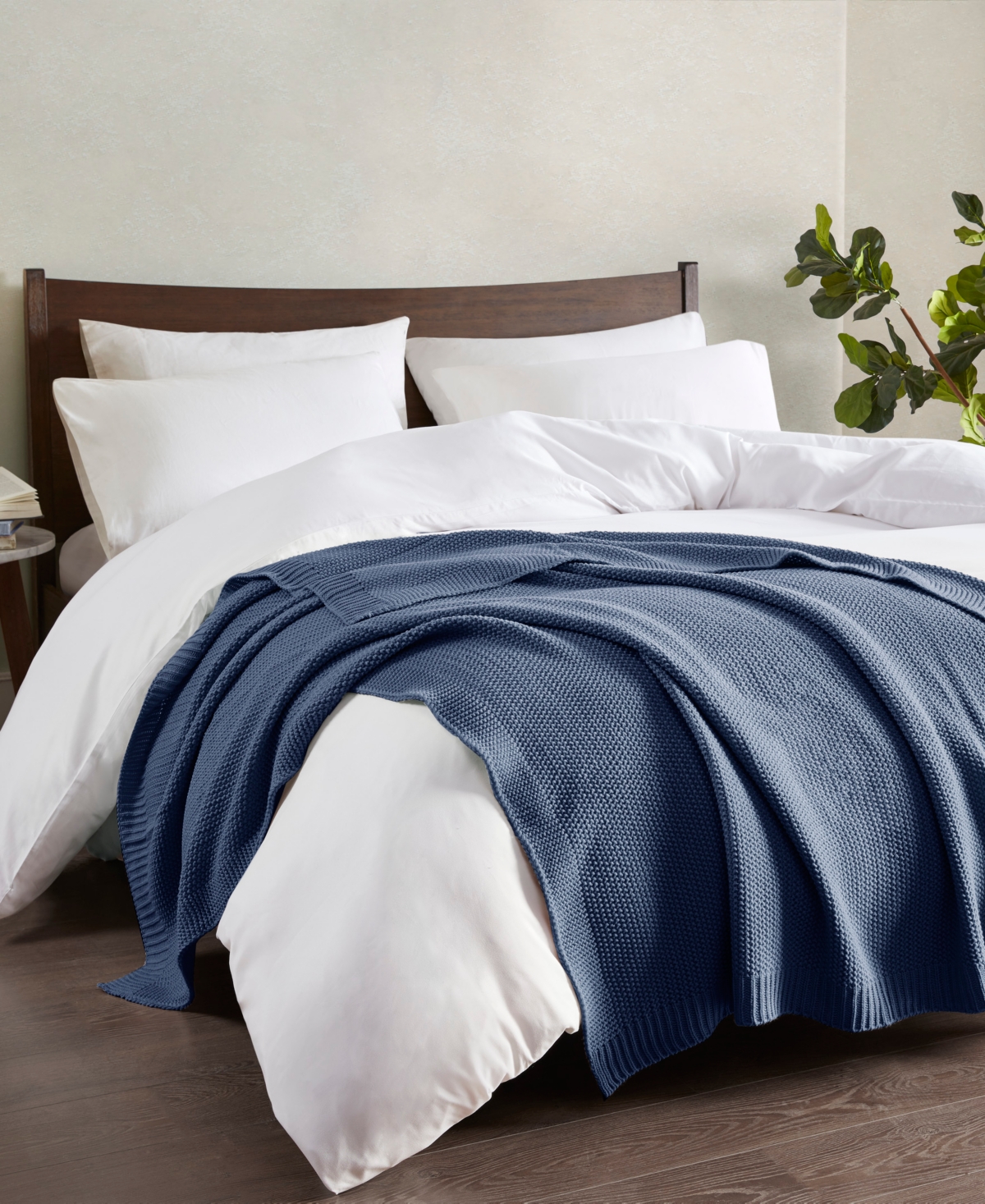 Click here for Ink+Ivy Bree Knit Throw  50 x 60 - Indigo prices