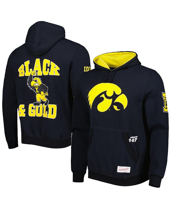Mitchell & Ness Men's Black Iowa Hawkeyes Team Origins Pullover Hoodie ...